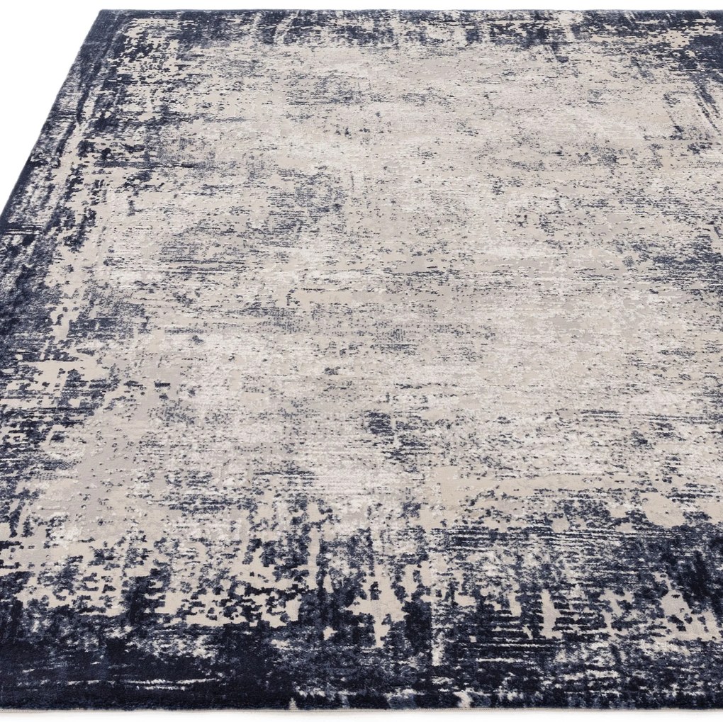 Tribeca Design Kusový koberec Zoom Border Navy Rozměry: 200x290 cm