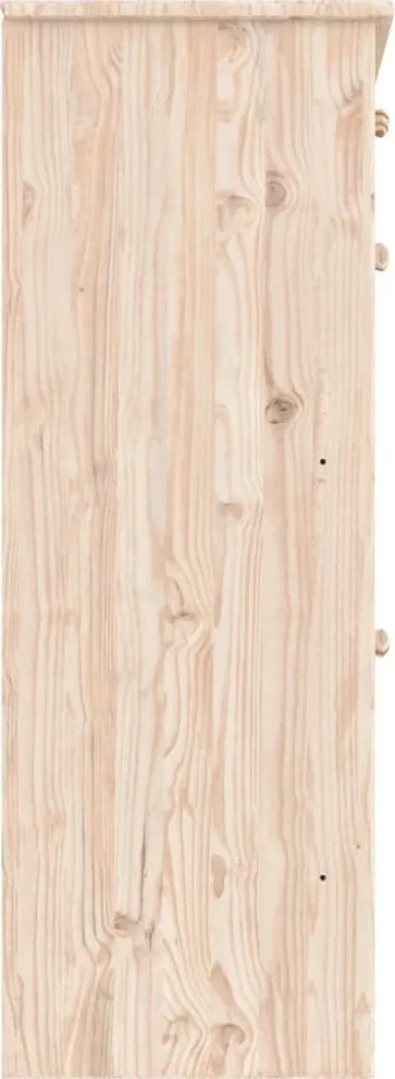 vidaXL Botník ALTA 77 x 35 x 96 cm masivní borové dřevo [353924] Barva: Bílá