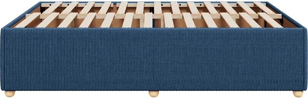 Rám postele bez matrace modrý 140 x 190 cm textil 3284941