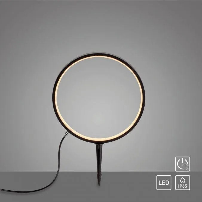 LD 19510-18 ZIRKULU LED venkovní svítidlo se zápichem průměr 32cm černá IP65 s časovačem do zahrady 3000K - JUST LIGHT