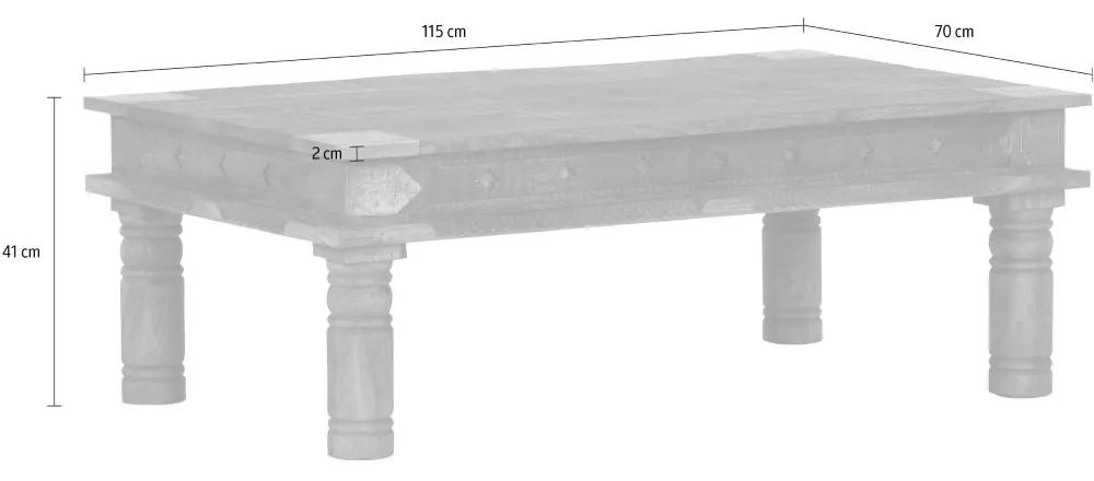 Massive home | Dřevěný konferenční stolek Medita - výběr velikosti MH7797/77-115 115 x 70 cm