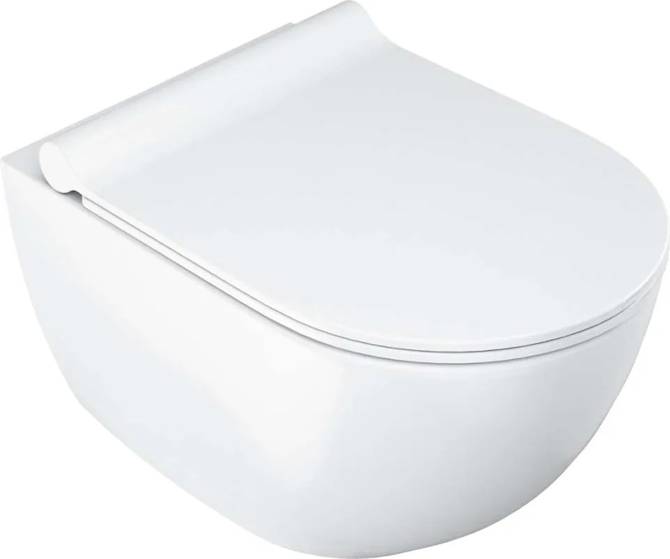 Ravak Chrome - Závěsné WC, RimOff, SoftClose, bílá X03081