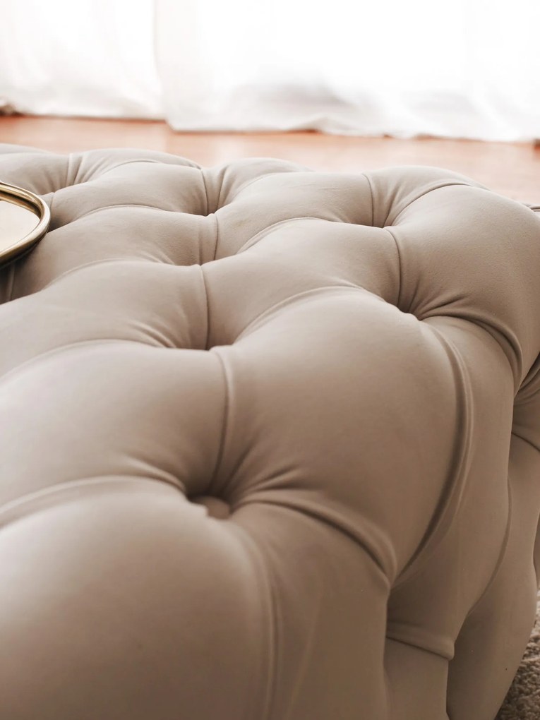 Atelier del Sofa Taburet Chester - Cream, Krémová