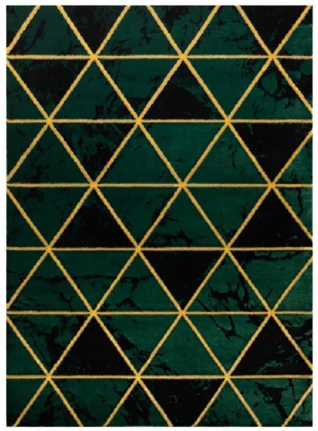 Dywany Łuszczów, Kusový koberec Emerald 1020 green and gold, 80x150, zelená, kancelář