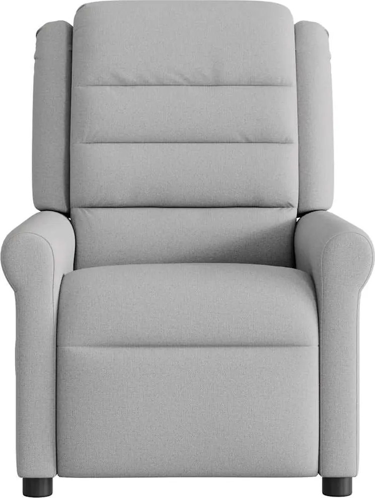 Elektrické masážní polohovací křeslo obláčkově šedé textil 3303313