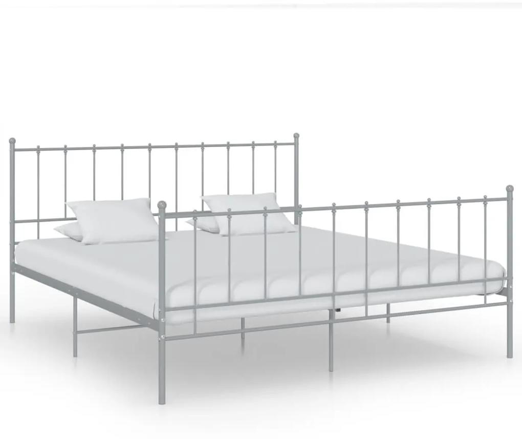 Rám postele šedý kov 160 x 200 cm,  324960