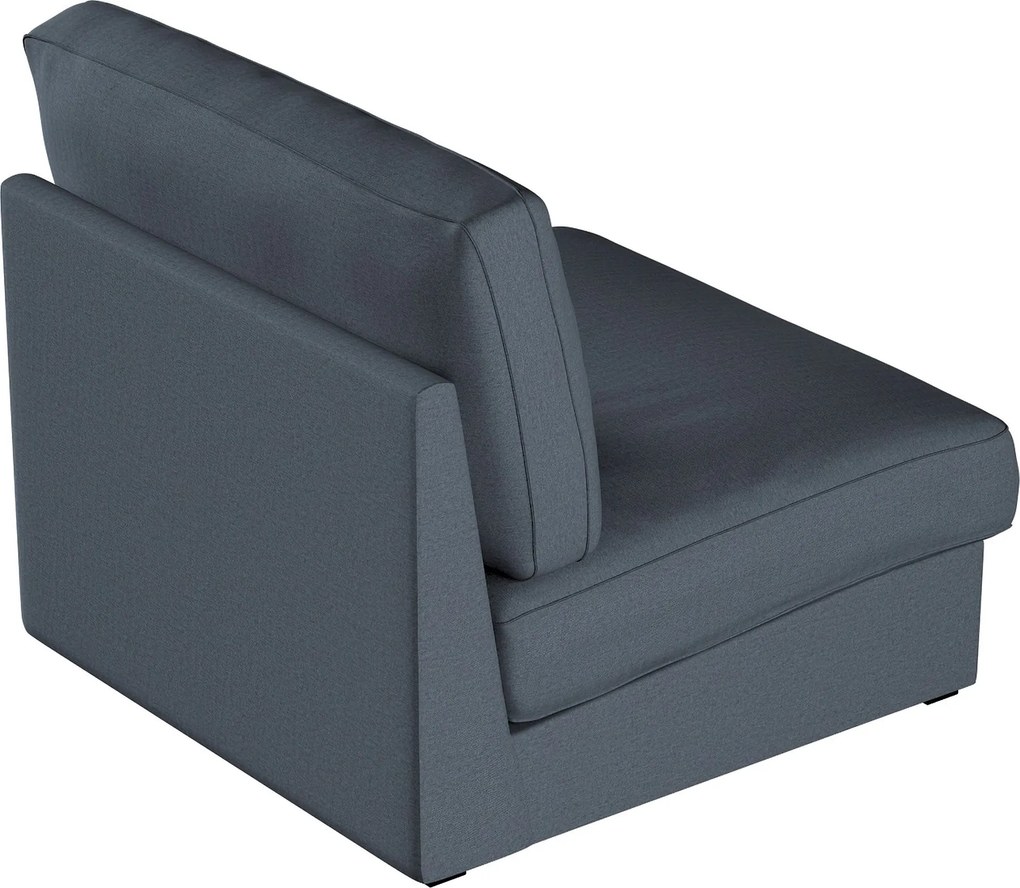 Potah na neskládací křeslo IKEA Kivik barva modrá látka pletený vzor