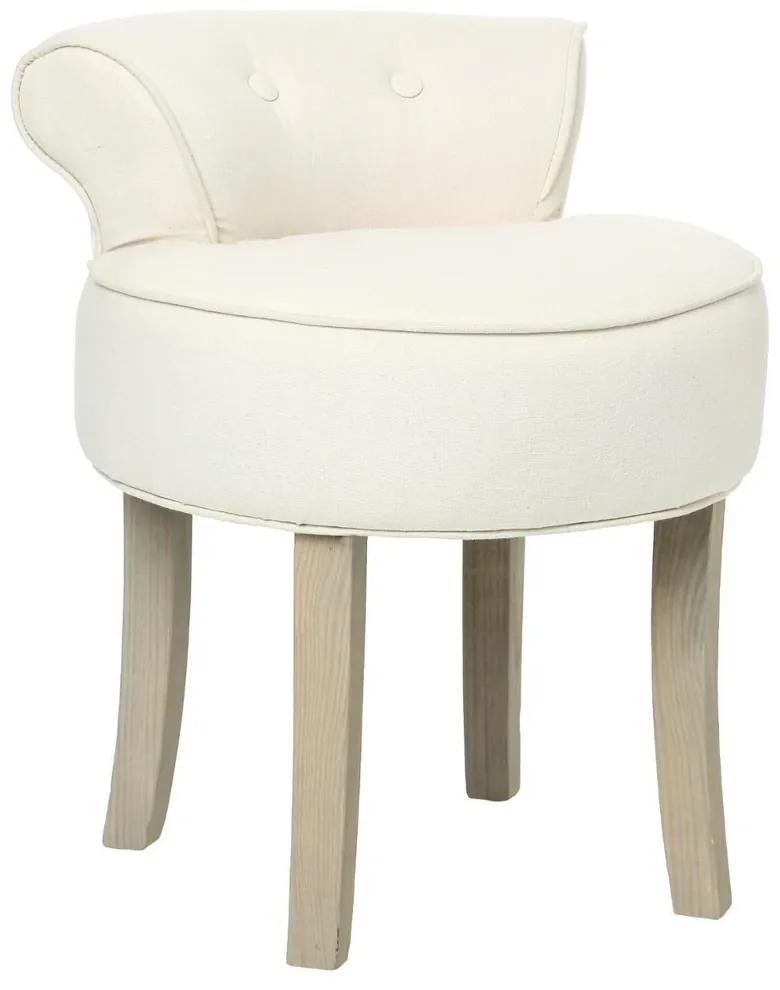 Židle, taburet, stolička, stolička s opěradlem, barva béžová