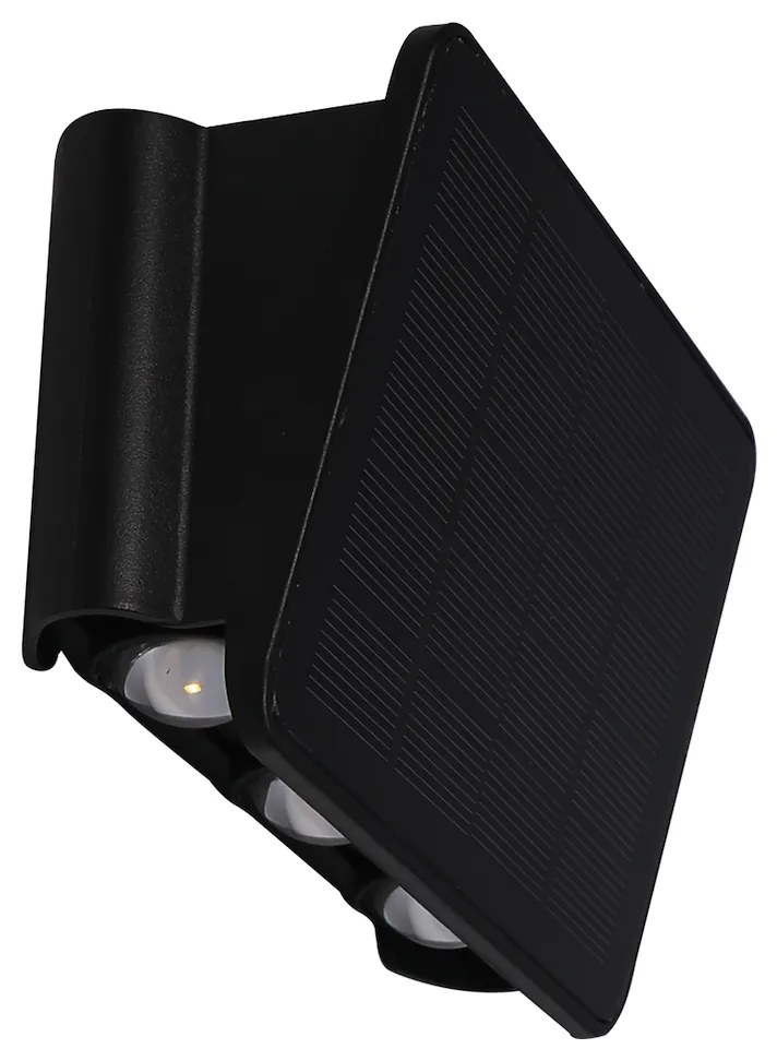 Exteriérové ​​solární nástěnné LED svítidlo Alf1, 1x LED 2w, černá