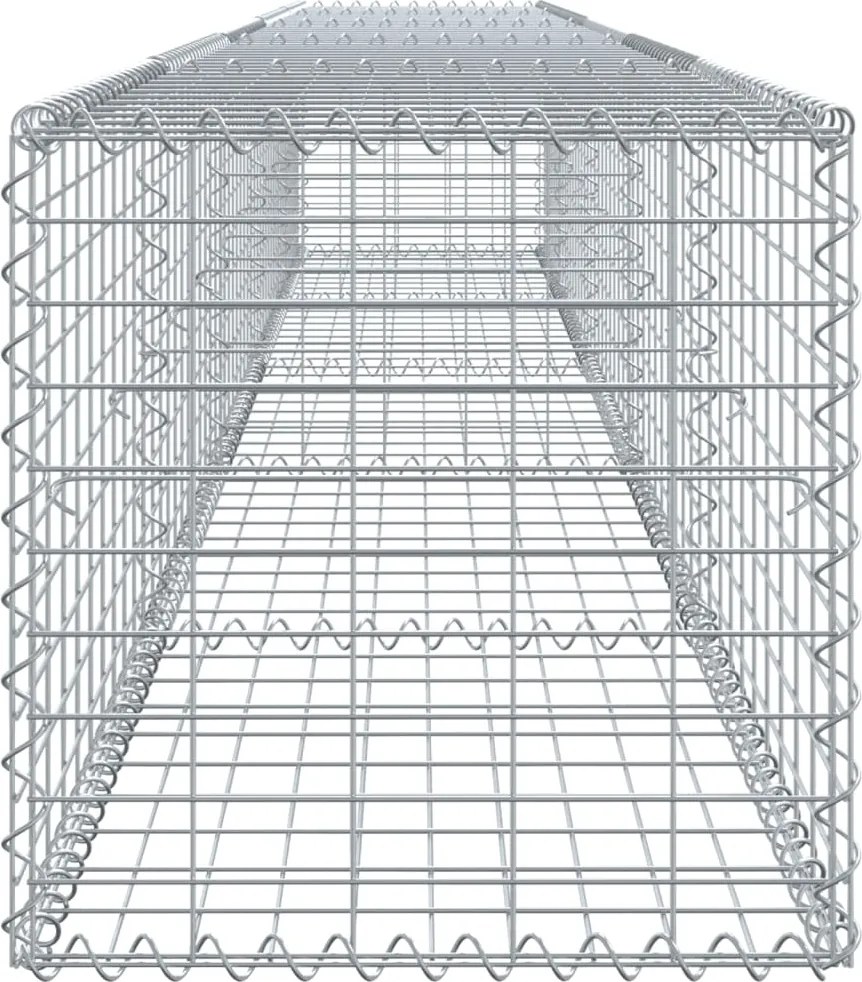 Gabionový koš s víkem 500 x 50 x 50 cm pozinkované železo 3295136