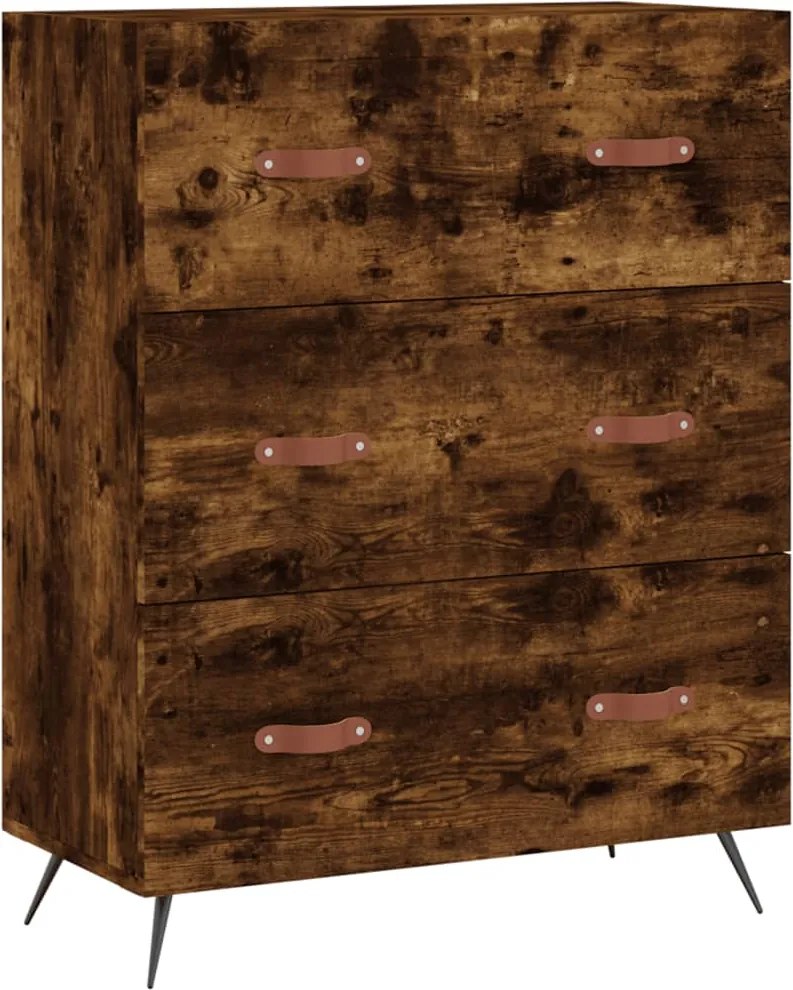 Skříň highboard kouřový dub 69,5 x 34 x 180 cm kompozitní dřevo 3195824
