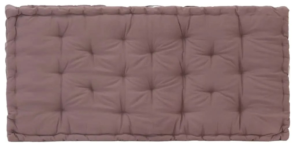 Poduška na nábytek z palet bavlna 120 x 80 x 10 cm taupe - Default Title