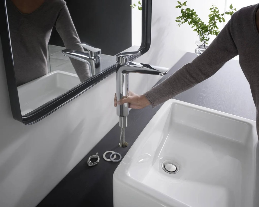 Hansgrohe Logis, umyvadlová baterie bez odtokové soupravy, chromová, 71091000