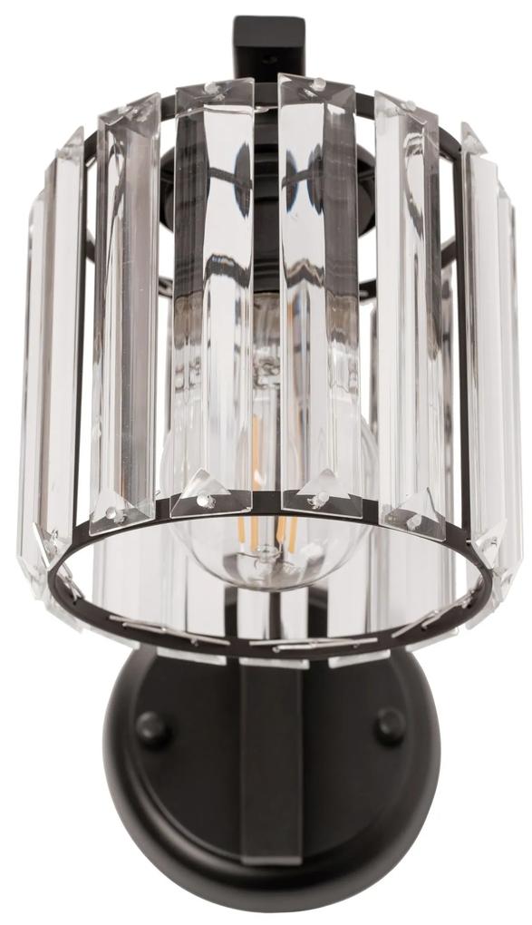 Toolight Kovové křišťálové nástěnné svítidlo APP512-1W Black