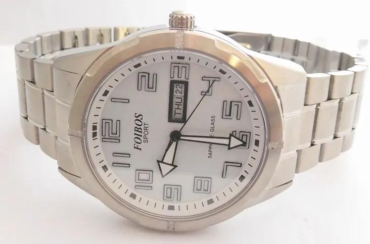 Foibos Pánské vodotěsné ocelové přehledné hodinky Foibos sport 7054.1 (safírové sklo)