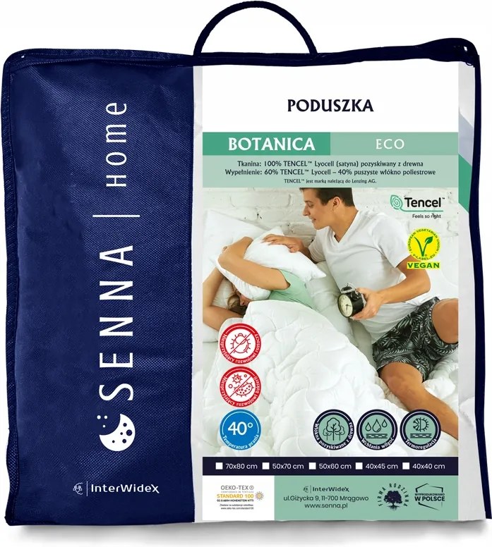 Polštář Inter-widex Comfort Tencel 40X40 Luxus