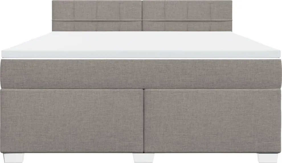 Box spring postel s matrací taupe 180x200 cm textil 3285971