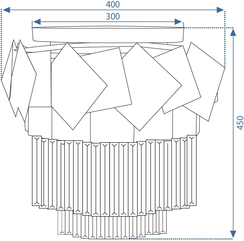 Toolight Toolight, stropní svítidlo 6xE14, APP1309-C, černá-růžové zlato, OSW-52100