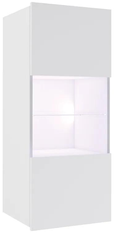 Závěsná vitrína CALABRINI C-16 Barva: Bílá / bílý lesk