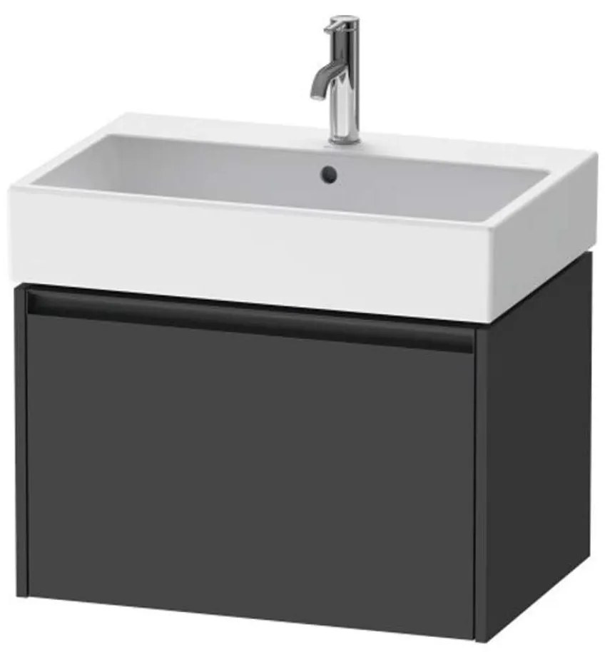 Duravit Ketho.2 - Umyvadlová skříňka 44x68x46 cm, 1 zásuvka, grafit mat K25076049490000