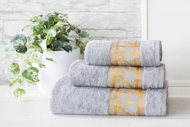 XPOSE ® Bambusový ručník MANILA - světle šedá 50x90 cm