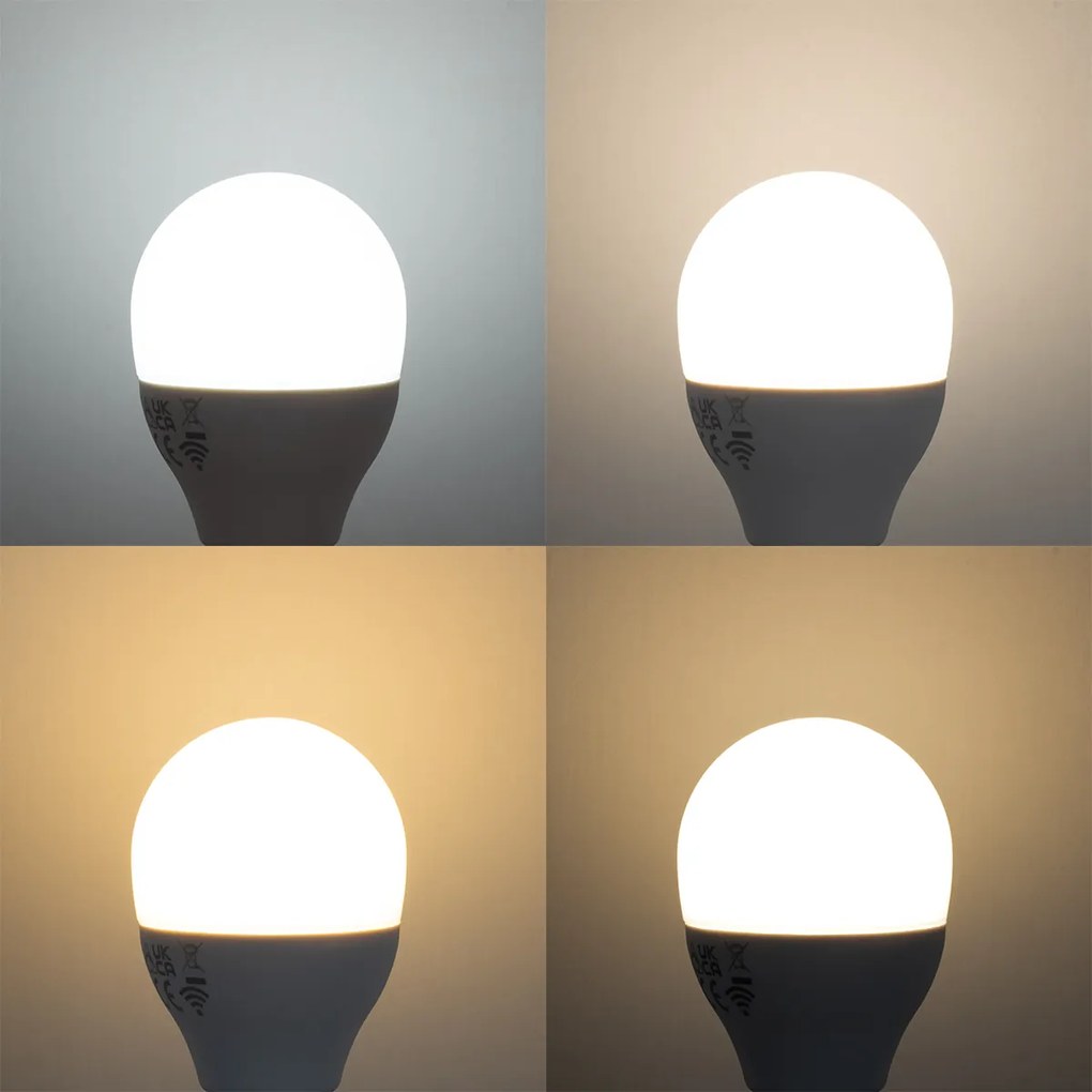 Sada 5 chytrých LED žárovek E14 G45 Opal RGBW 4,9W 470 lm 2700-6500K