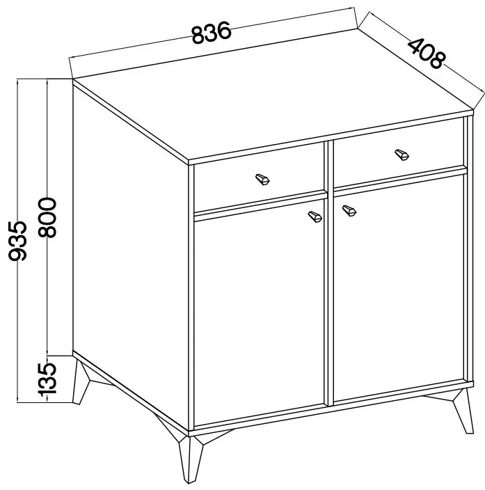 Falco Komoda Tomila 826/1 eukalyptus