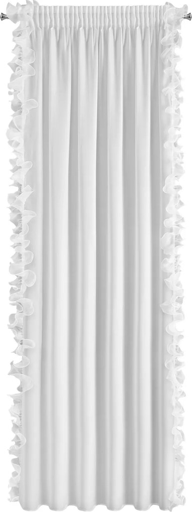 ZÁCLONA NA PÁSCE GABRIELA 140X270 CM BÍLÁ