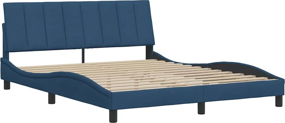 Rám postele bez matrace Hanko modrý 160 x 200 cm textil 3310404