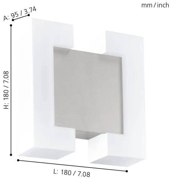 Eglo 95987 - LED Venkovní nástěnné svítidlo SITIA 2xLED/4,8W IP44