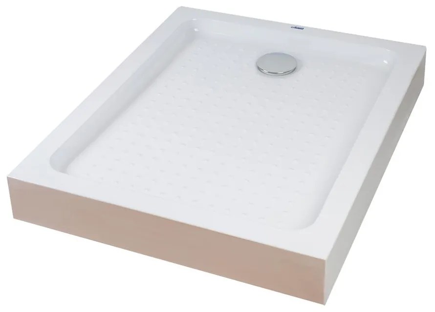 Almagro 80x120x13,5 cm Obdélníková akrylátová sprchová vanička se sifonem