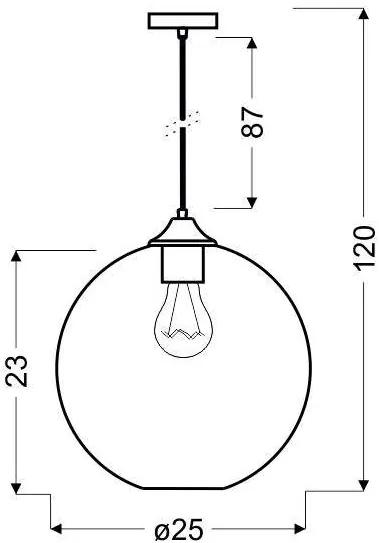 Závěsná lampa CEDISON s nastavitelnou výškou Candellux Červená