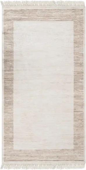 Sametový koberec Deri Dijital Rosuna Brown, 80 x 150 cm