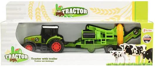 TOI-TOYS Traktor s přívěsem III 21 cm kovový