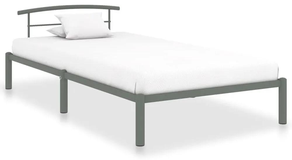 Petromila Rám postele šedý kov 90 x 200 cm