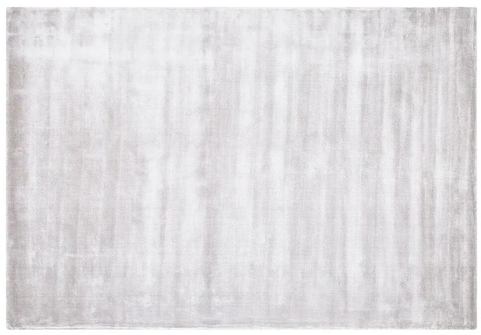 Viskózový koberec 140 x 200 cm světle šedý GESI II Beliani