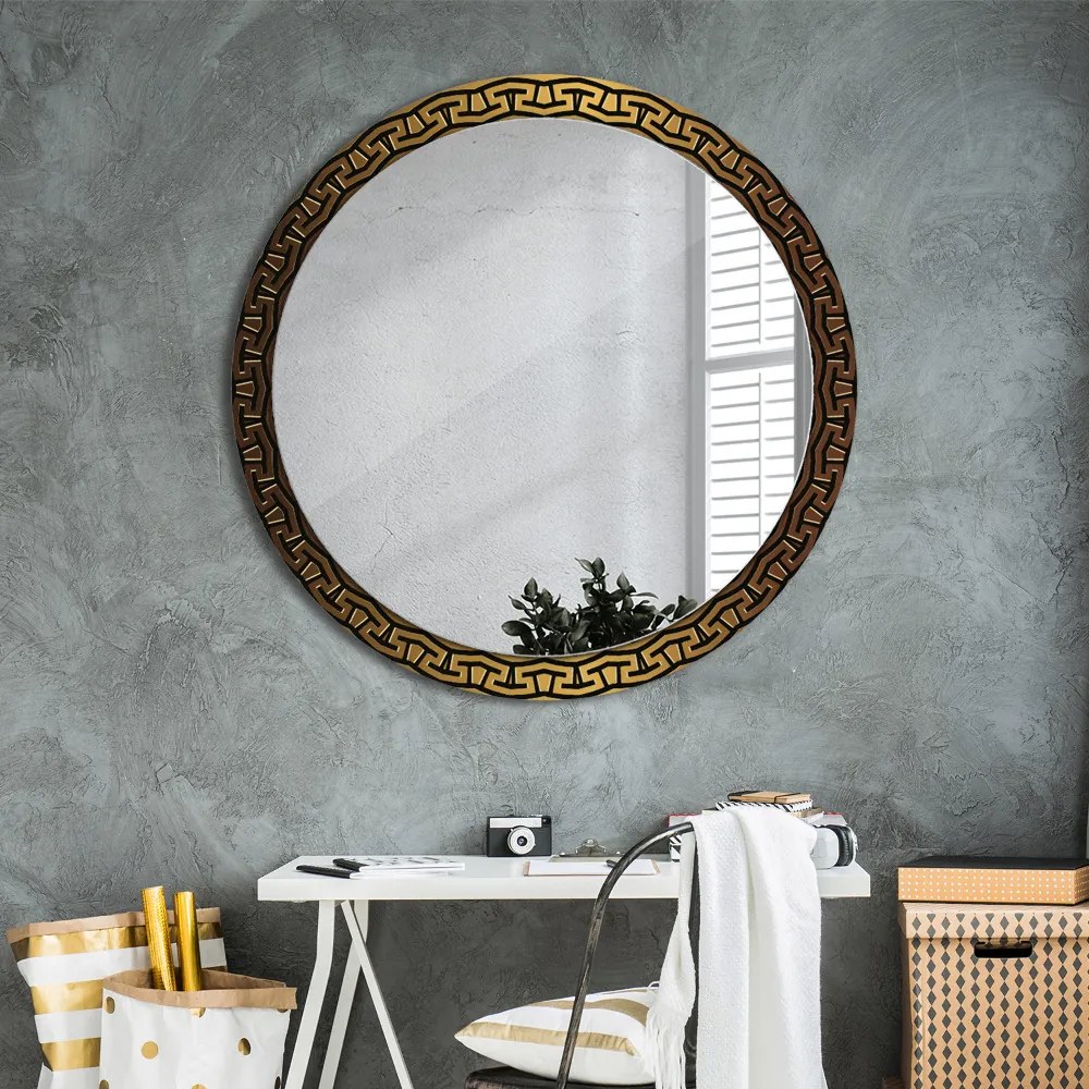Kulaté dekorativní zrcadlo Řecký ozdoba fi 100 cm