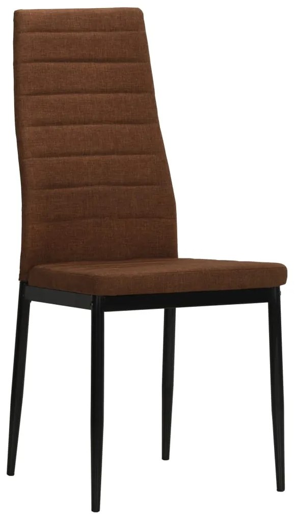 Jídelní židle 2 ks hnědé textil 246183