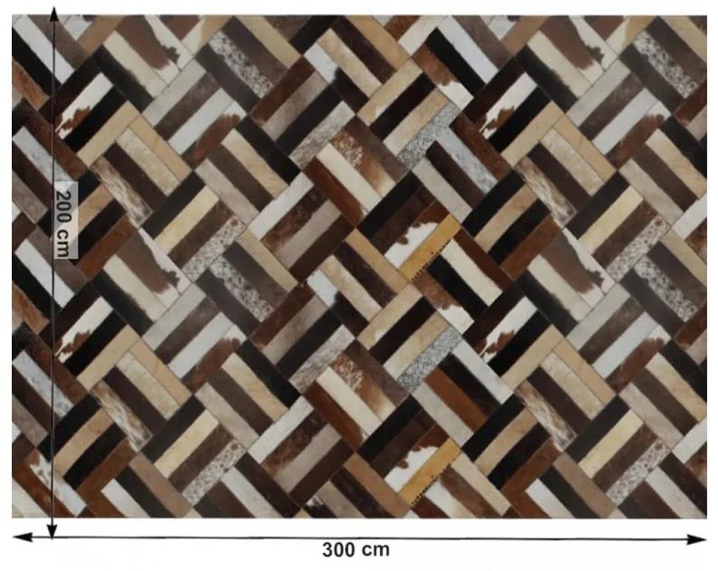 TEMPO Luxusní koberec, pravá kůže, 70x140, KŮŽE TYP 2 Rozměr: 200x300 cm