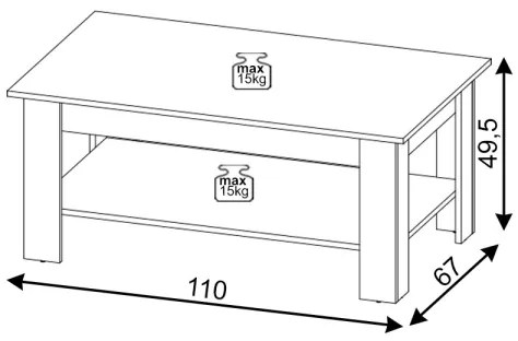 Konferenční stolek COCO bílá