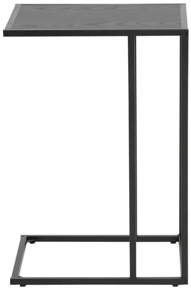 Design scandinavia Odkládací stolek Seaford, 63 cm, černá