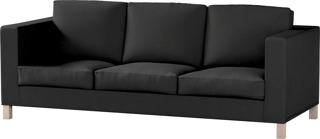 Potah na pohovku IKEA  Karlanda 3-místná nerozkládací, krátký barva černá látka pletený vzor