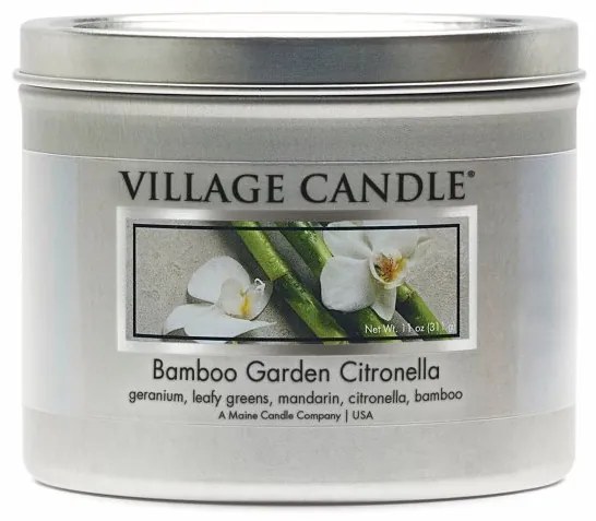 Village Candle Vonná svíčka v plechu 11 oz - Bamboo Garden Cironella