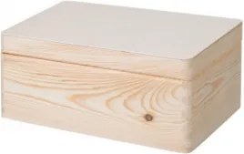 ČistéDřevo Dřevěný box s víkem 30 x 20 x 14 cm bez rukojeti