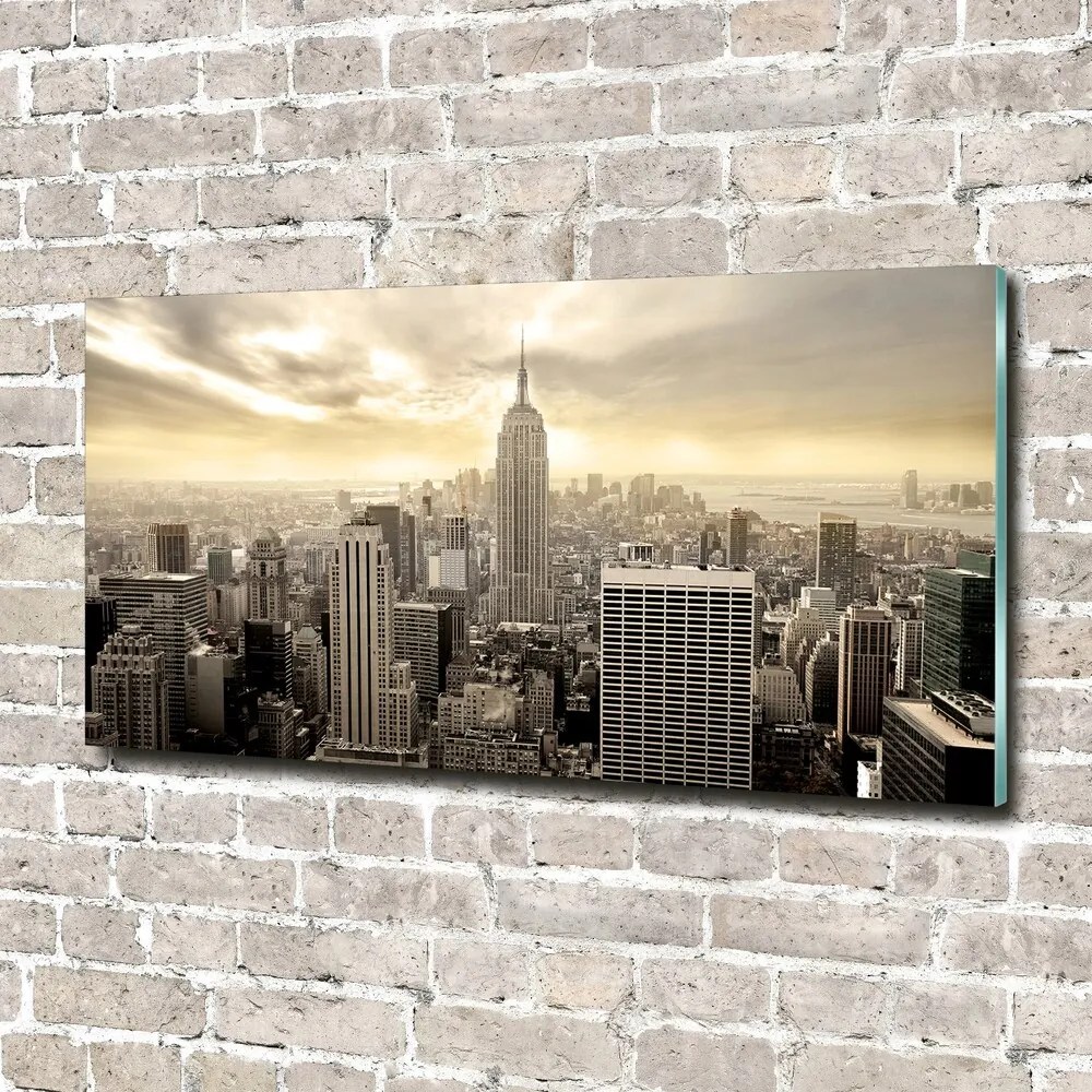 Wallmuralia Foto obraz sklo tvrzené Manhattan New York 140x70 cm