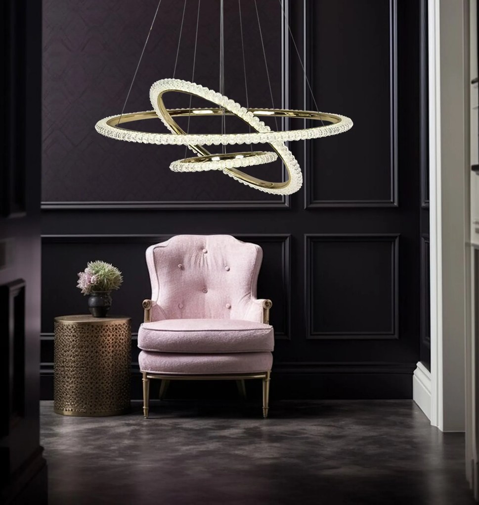 Toolight Moderní designové LED osvětlení G036-CP zlatá