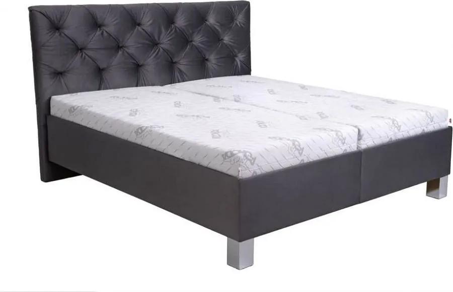 Pohoda Čalouněná postel JADRANKA s úložným prostorem a volně loženou matrací | Látka: Aragon 80,Šířka matrace: 180 cm