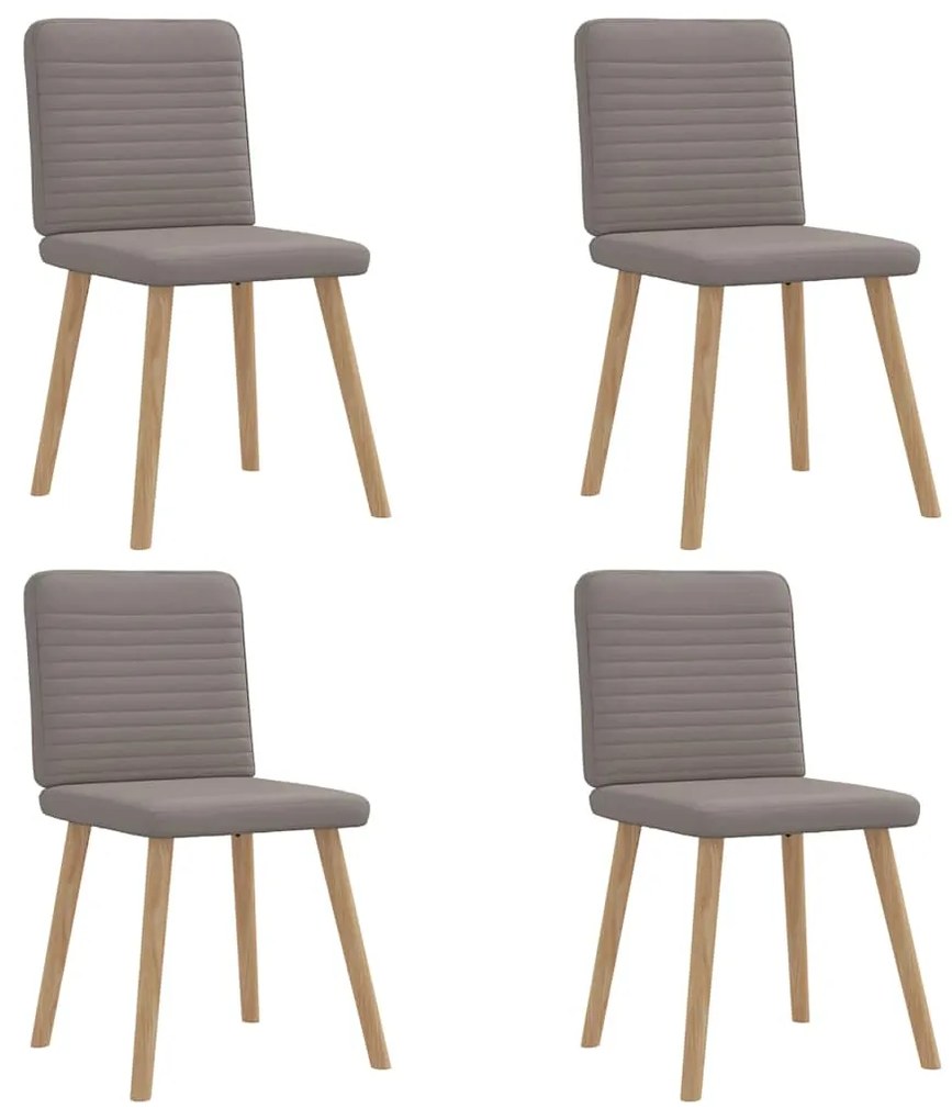 Jídelní židle 4 ks taupe textil 3315250