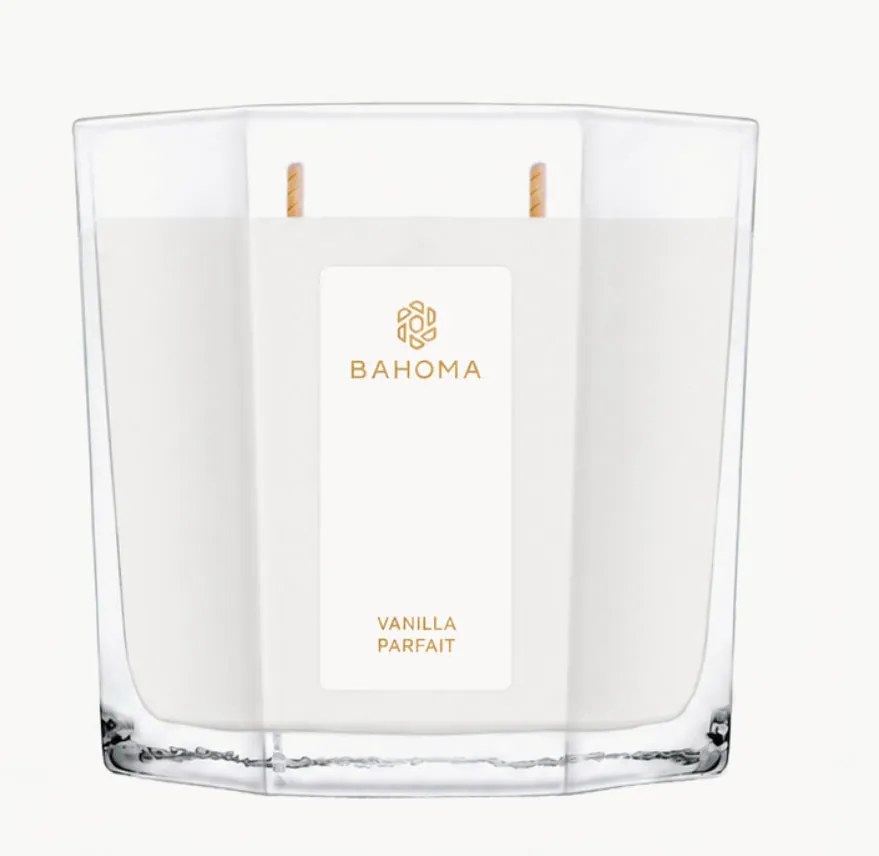 Ručně litá vonná XL svíčka Vanilla Parfait (vanilka, švestka)