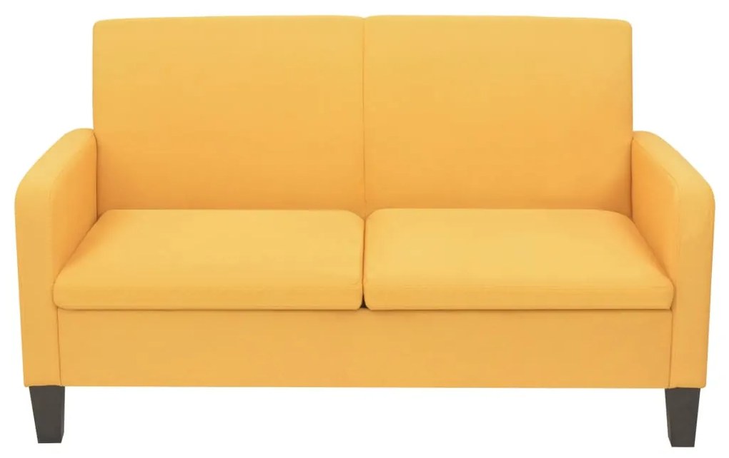 2dílná sedací souprava textil žlutá - Default Title